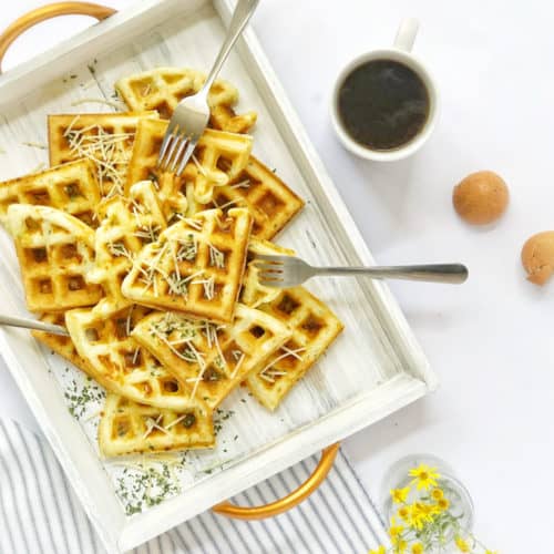 Savory Zucchini Waffles - Charisse Yu