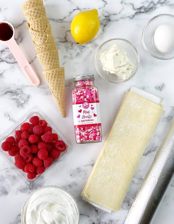 Lemon Raspberry Cream Horn - Charisse Yu
