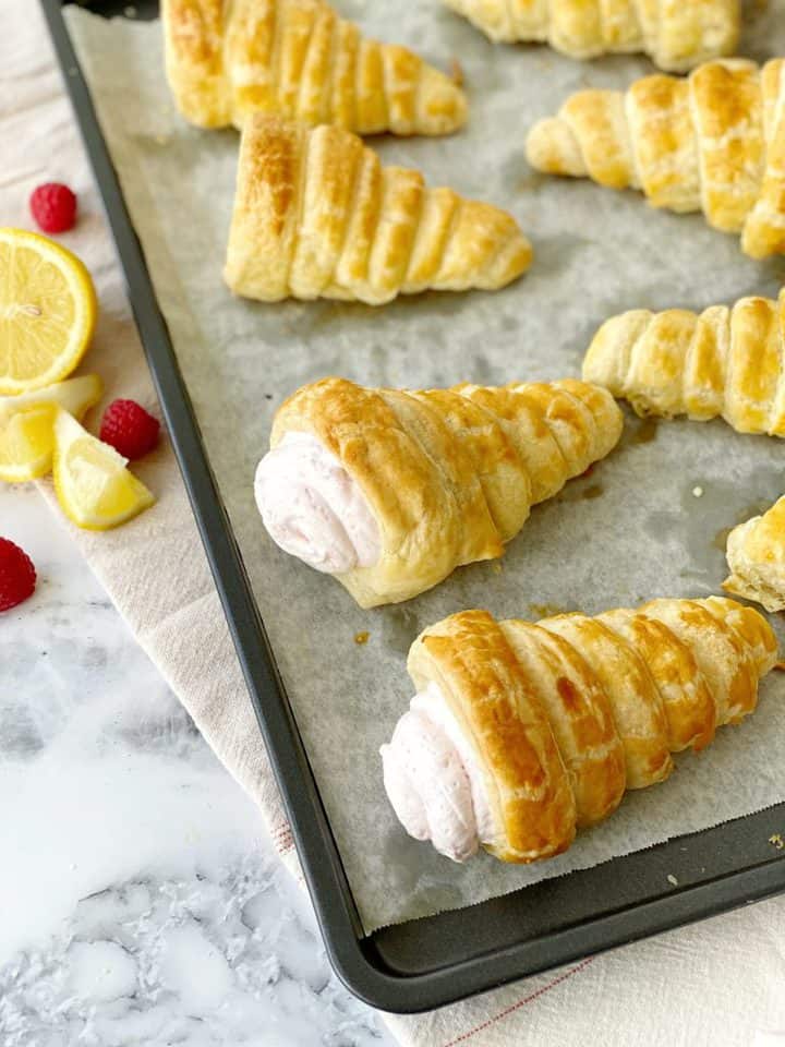 Lemon Raspberry Cream Horn - Charisse Yu