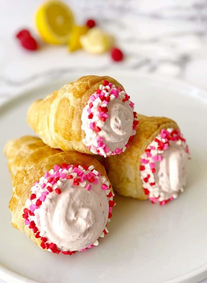 Lemon Raspberry Cream Horn - Charisse Yu