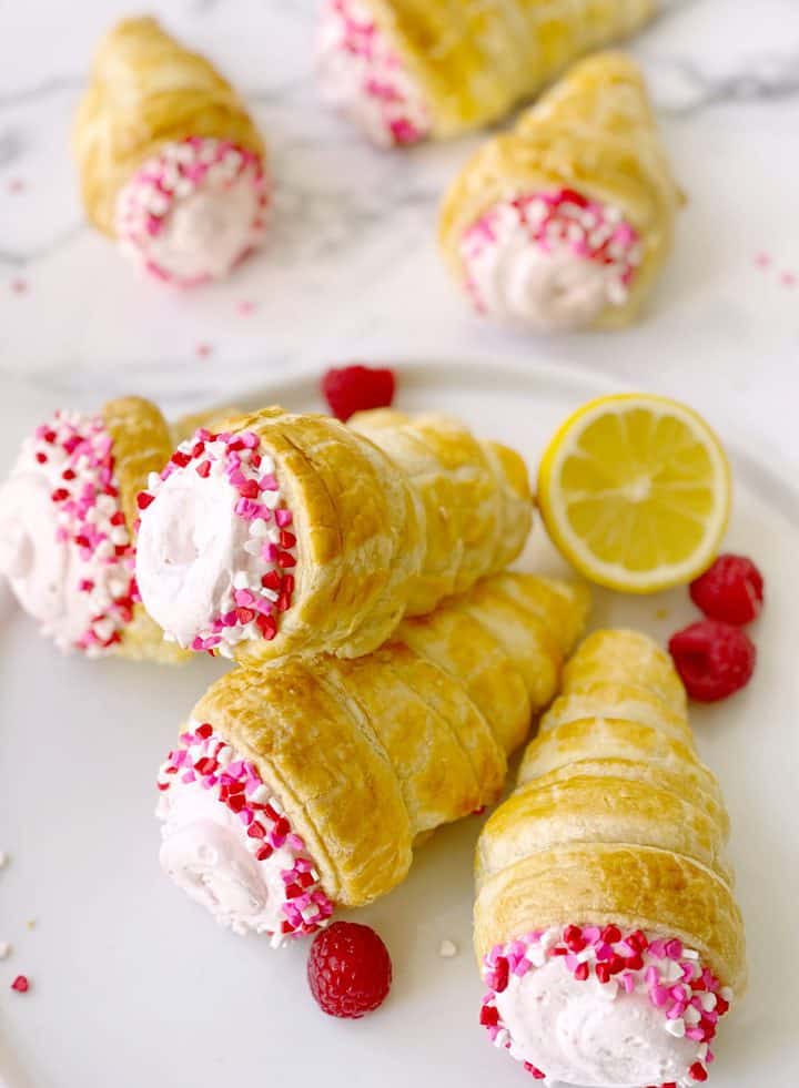 Lemon Raspberry Cream Horn - Charisse Yu