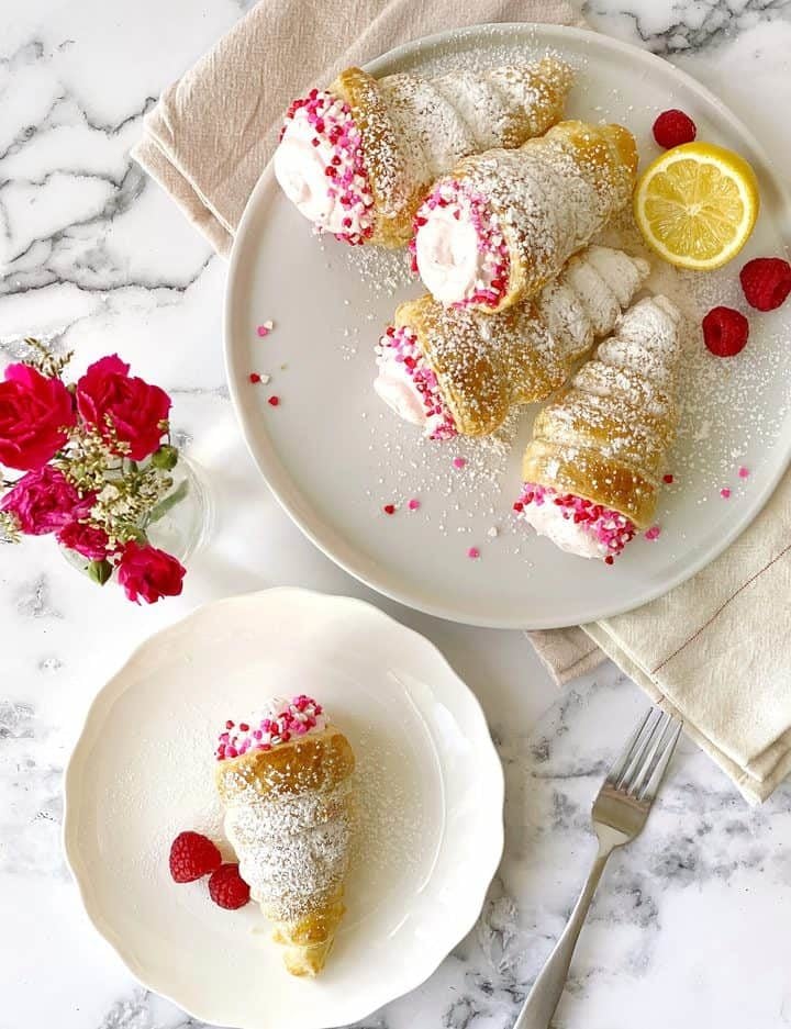 Lemon Raspberry Cream Horn - Charisse Yu