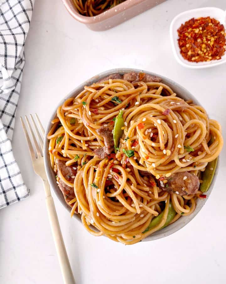 One Pan Asian Beef And Noodles Recipe Charisse Yu