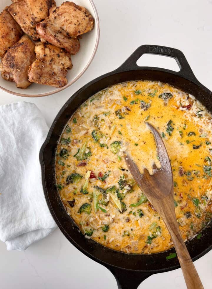 Baked Tuscan Chicken With Rice - Charisse Yu