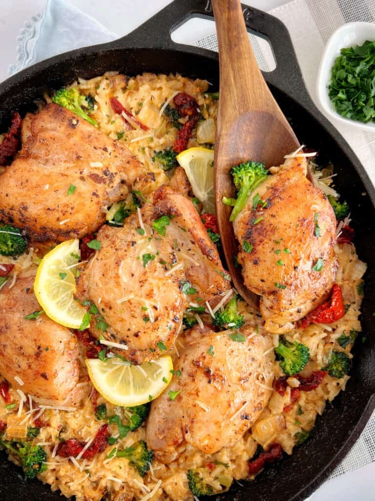 Baked Tuscan Chicken With Rice - Charisse Yu